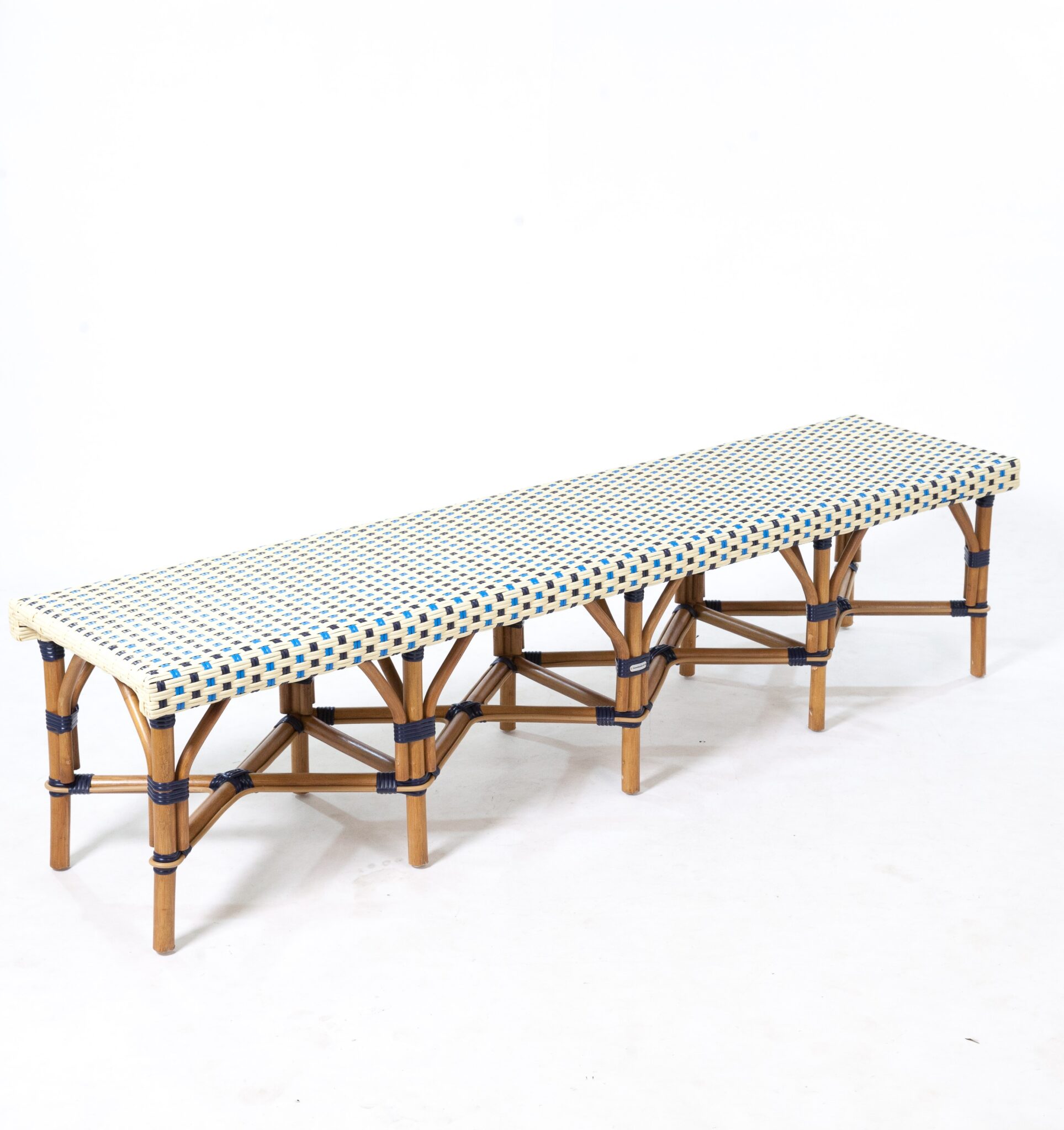 Aspen Brands Bistro Bench - 6ft - Navy, White, and Lite Blue - French ...